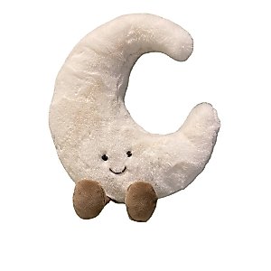 JOSON Sun Shaped Plush Toys, Soft Bedside Sofa Pillows, Used for Home Decoration as Birthday Gifts for Children and Girls (Moon)