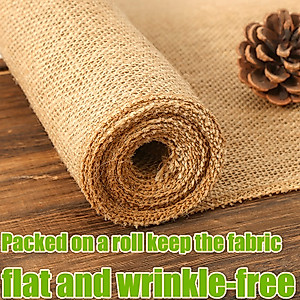 Burlap Table Runners 30x275cm丨Natural Rustic Decor for Weddings, Parties & Home Tablecloth丨Premium Jute Fabric Rolls丨Eco-Friendly Hessian Linens DIY Crafts by KENNUOCAT