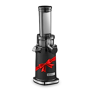 Aobosi Compact Small Mini Juicer Machines Space-Saving Slow Masticating Juicer with High Juice Yield, Cleaning Brush Included, Small Cold Press Juicer Fit for Travel/Picnic/Office(Black)