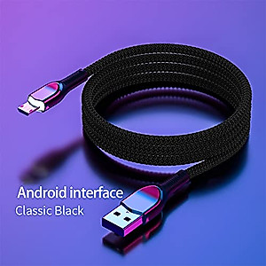 BGNTBUK Magnetic Phone Cords 10 Ft 5A Super Fast Charge Braided Alloy LED Front Light Data Cable Suitable for Micro Charging Cable Long Charging Cord