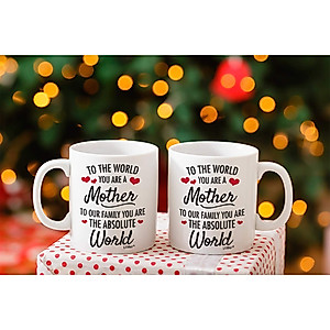 Gifts for Mom from Daughter Son Funny Birthday Coffee Mugs Christmas Mug Presents in Law Step Moms Finest Cool Unique Present Ideas for Mother Stepmom Aunt Wife Tea Cups