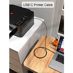 CableCreation USB Printer Cable 15FT Bundle with USB C Printer Cable 15FT