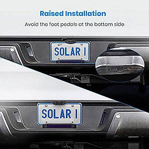 AUTO-VOX Steel Flat Tab Brackets for License Plates, Used for Soalr1 Wirless Backup Camera for Trucks