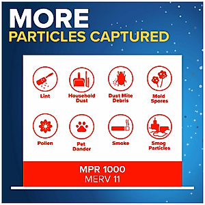 Filtrete 16x25x1 AC Furnace Air Filter, MERV 11, MPR 1000, Micro Allergen Defense, 3-Month Pleated 1-Inch Electrostatic Air Cleaning Filter, 2 Pack (Actual Size 15.719 x 24.72 x 0.84 in)