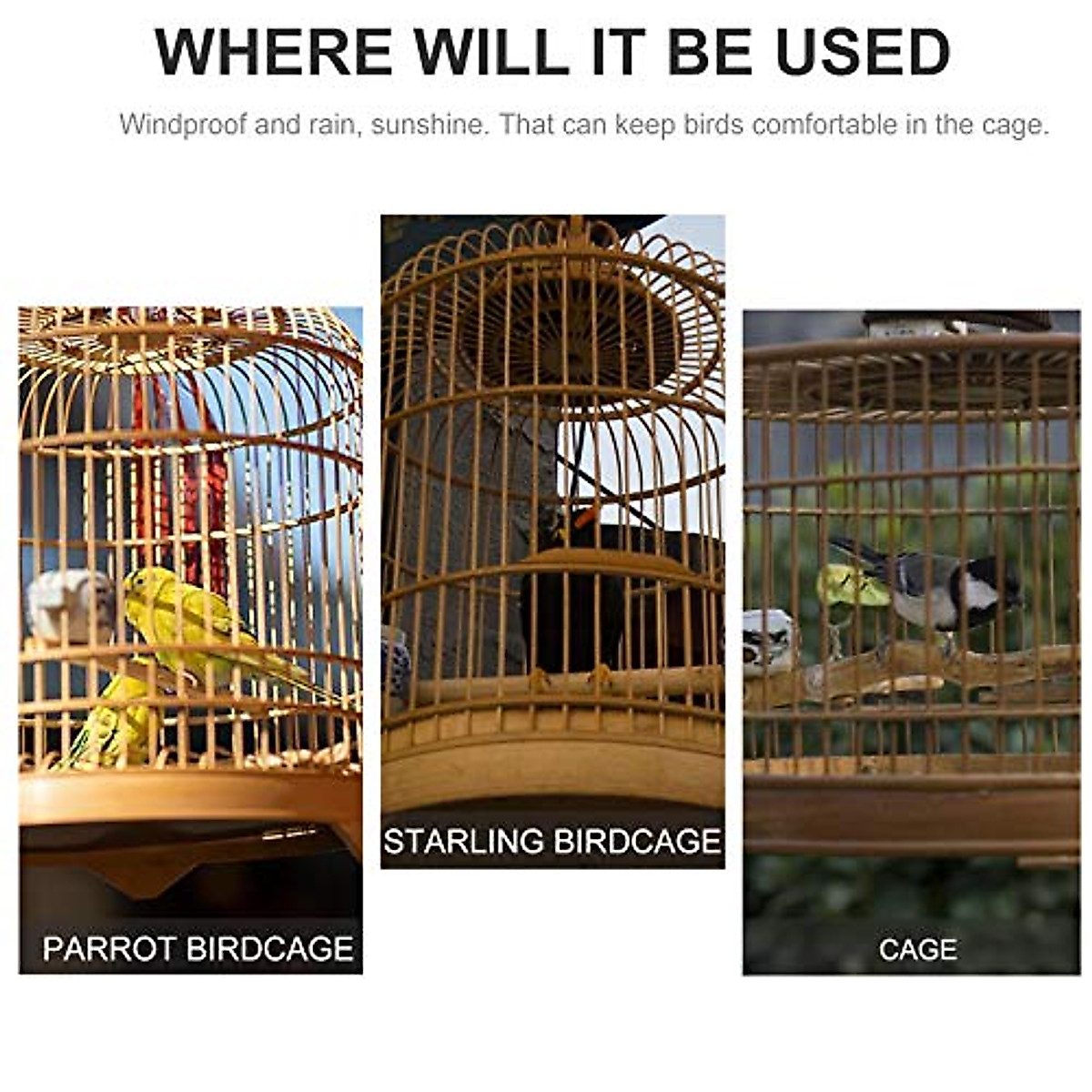 POPETPOP Bird Parrot Cage Cover Shade Cloth Parrot Cage Sleeping Blackout Shading Cover Sleep Night Accessories Without Cage