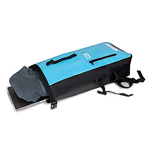 Waterproof Backpack with Laptop Sleeve | Heavy Duty Hiking, Kayak Dry Bag Backpack | Roll-Top Closure (25L Black)