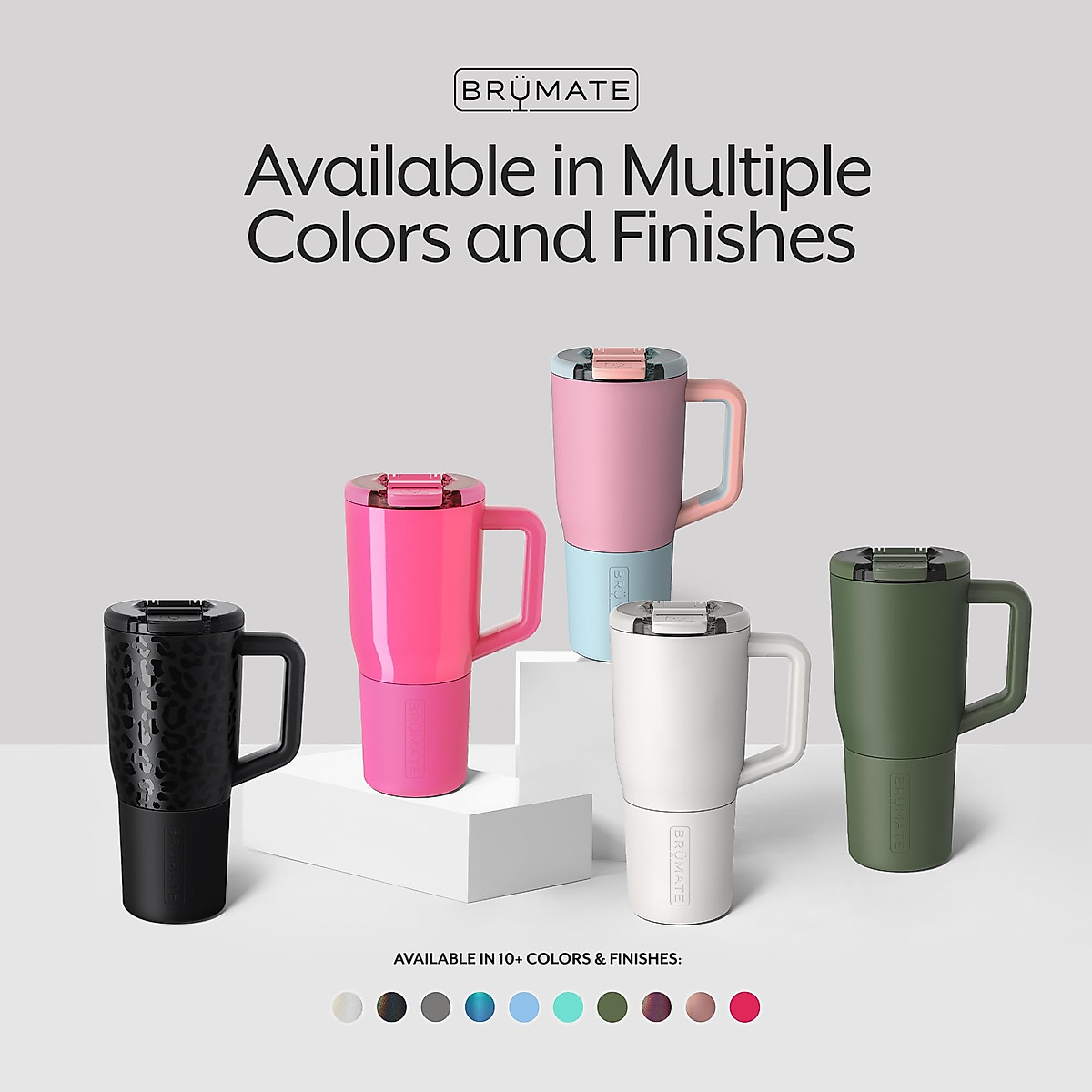 BrüMate Müv - 25oz 100% Leak Proof Insulated Coffee Mug with Handle & Lid - Stainless Steel Coffee Travel Mug - Double Walled Coffee Cup (Dark Aura)