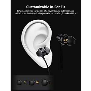 USB C Headphones for Samsung Galaxy S23 S22 S21 S20 Ultra A53 Z Flip4 Note 20 10+, Magnetic Type C Earphones Wired Earbuds with Mic Noise Canceling Stereo Bass for iPad 10 iPad Pro Air Mini Pixel 7 6