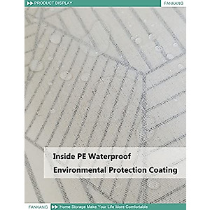 FANKANG 2 Packs Round Storage Basket Bins Collapsible Fabric Shelf Organizer for Storing Makeup, Baby Toys,Books, Office Supplies, etc（2-White Magic Cube）