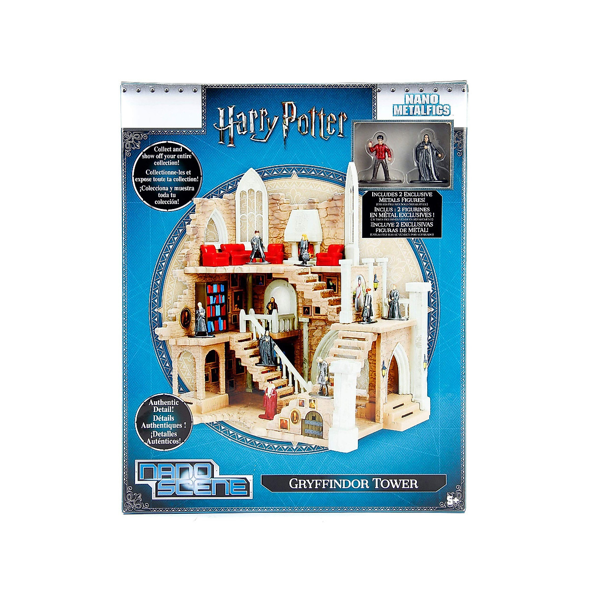 Nano Metalfigs Nanoscene Harry Potter Gryffindor Tower Collectors Environment with 2 Exclusive Figures (32 Piece)