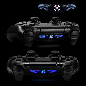 eXtremeRate 60 Pcs/Set Game Theme Led Lightbar Cover Skins for PS4 Controller, Custom Vinyl Light Bar Decals Stickers for PS4 Slim Pro Controller