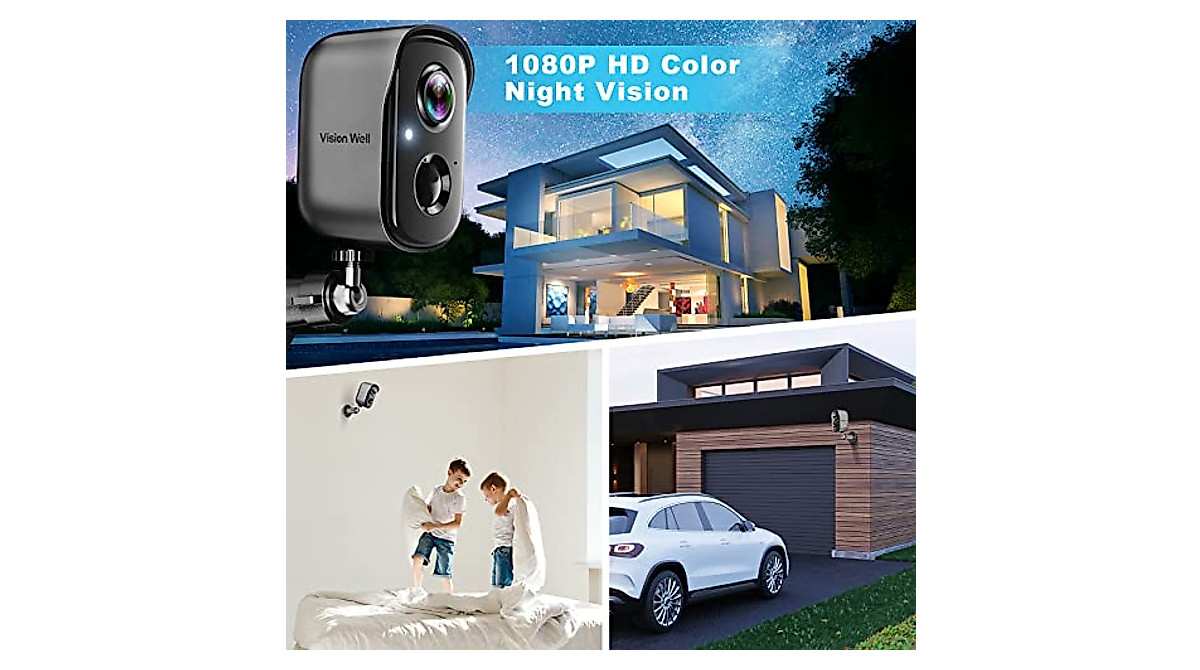 Wireless Indoor Camera with 1080P Night Vision & AI Motion Detection