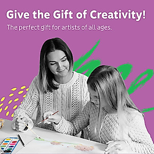 Artlicious Paint Brushes - Acrylic Paint Set and Detail Paint Brushes for Kids - Use with Craft, Watercolor, Oil, Gouache Paints, Face Art, Washable Paints, Miniature Detailing and Rock Painting