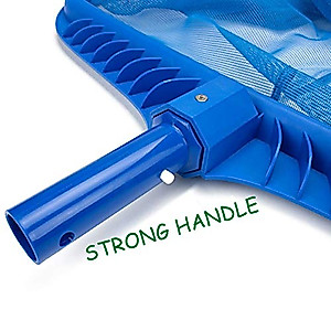 AnSun Upgraded Pool Skimmer Net, Heavy Duty Leaf Rake for Cleaning Swimming Pool & Pond, Fine Mesh Deep Bag Catcher with Strong Plastic Frame