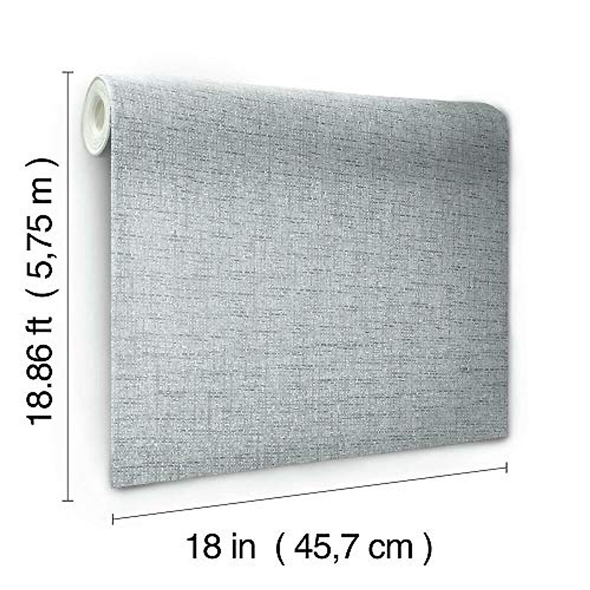 RoomMates RMK11696RL Light Gray Faux Grasscloth Weave Non-Textured Peel and Stick Wallpaper