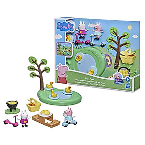 Peppa Pig Peppa's Adventures Peppa's Picnic Playset, Preschool Toy with 2 Figures and 8 Accessories, for Ages 3 and Up