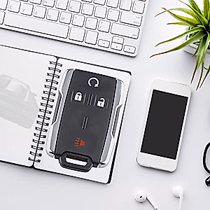 Keyless Entry Remote Control Car Key Fob Fits for 2014-2019 GMC Sierra/Chevy Silverado 2015-2021 GMC Canyon/Chevy Colorado (M3N-32337100 Chrome), Set of 2