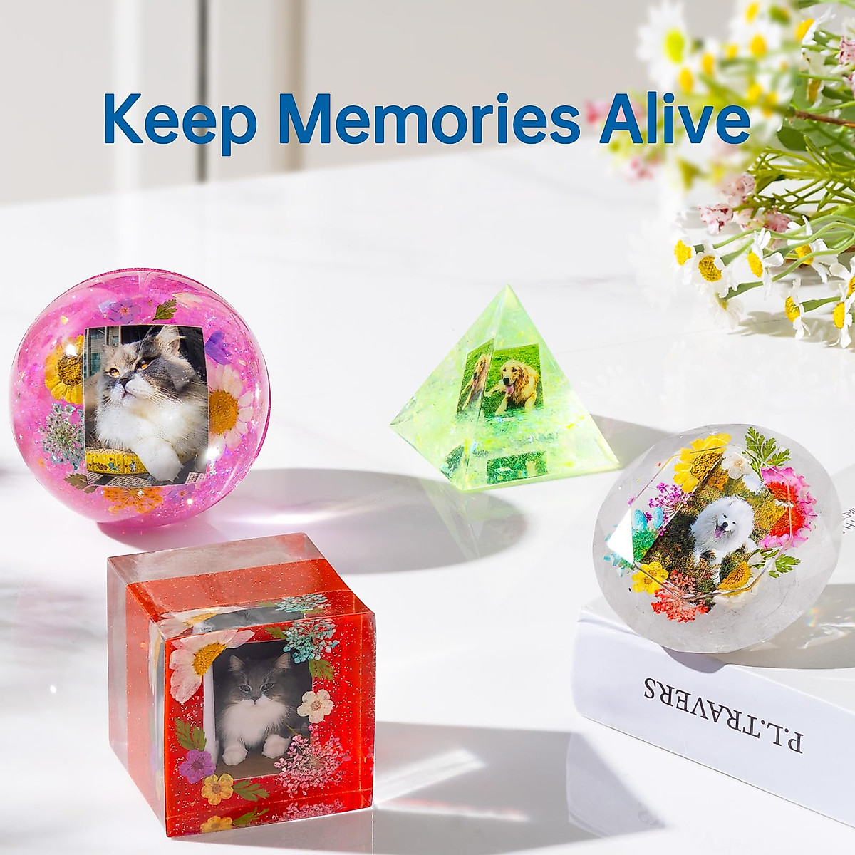 LET’S Resin Resin Kits and Molds Complete Set, 16OZ Resin Molds Silicone Kit Bundle with Sphere, Pyramid Molds, Resin Epoxy Starter Kit for Beginner Resin Casting