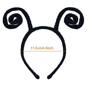 Coopay 8 Pack Butterfly Antenna Headband Black Velvet Headband for Halloween Party Costume Cosplay Dress Up Pretend Play Accessory