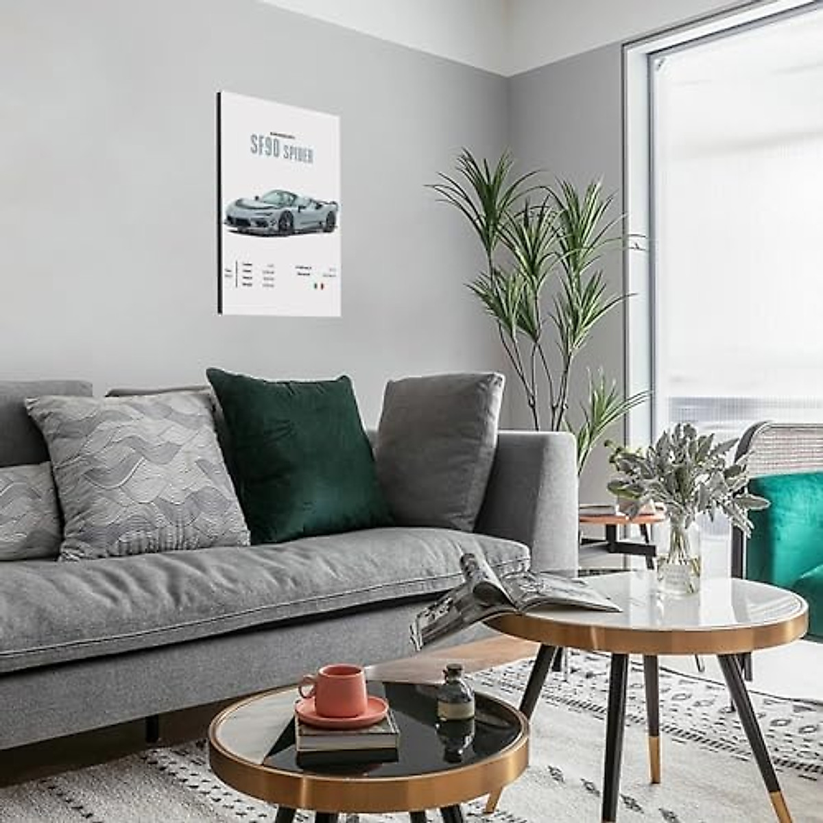 Car Poster Ferrari F40 Supercar Posters Racing Car Canvas Wall Art For Boy's Bedroom SuperCar Wall Decor Frame-style 24x36inch(60x90cm)