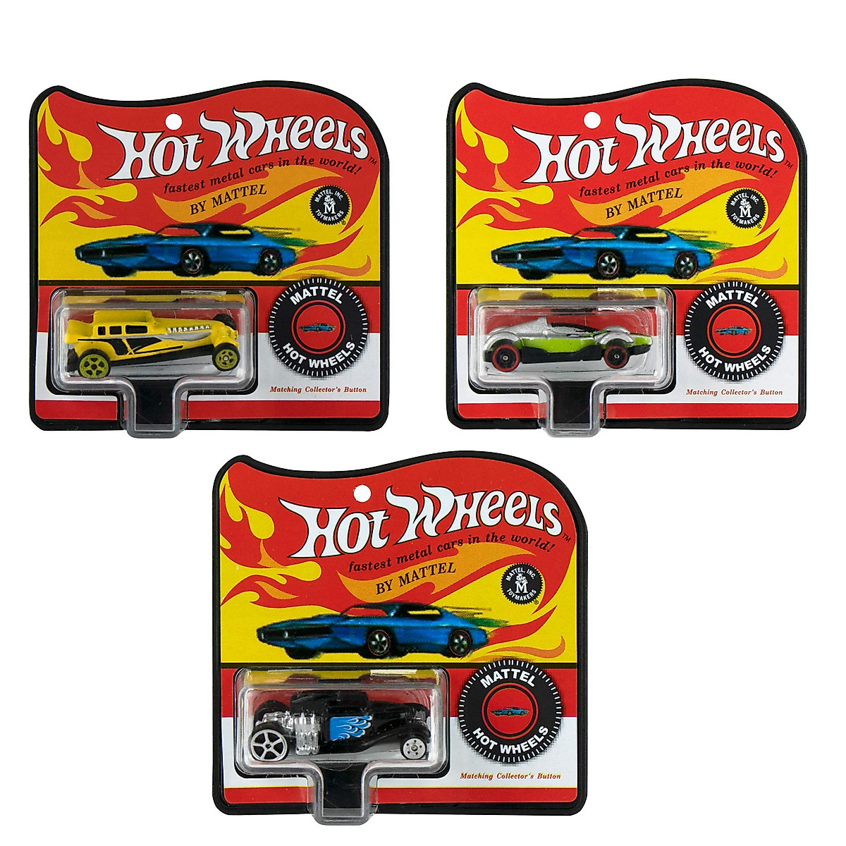 Worlds Smallest Hot Wheels Series 6 Bundle Set of 3 Cars - Mid Mill 2009 - Formula Street 2011 - Great Gatspeed 2015,unisex-children