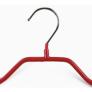 Mawa by Reston Lloyd BodyForm Series Non-Slip Space-Saving Clothes Hanger for Jackets, Suits & Coats, 16-1/2", Style 42/L, Set of 5, Red