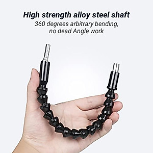 MAEXUS Flexible Drill Bit Extension, Explore Flexible Extensions for Drills, Flexible Shaft Extension Bits, Magnetic Hex Soft Shaft Flexible Screwdriver Kit for Father's Day Fine Finish (2 Pcs)