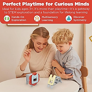 MAGFORMERS My First Animal Jumble 60 Piece Set, Pastel Colors - Educational Magnetic Geometric Shapes, Tiles, Building STEM Toy Set, Ages 3+