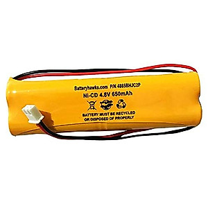 (5 Pack) Unitech Dual-Lite 0120859 Ni-CD AA 650mAh All Fit E1021R LITHONIA D-AA650Bx4 4.8V EJW-NI-CAD 800mah BYD D-AA650B-4 Exit Sign Emergency Light NiCad Battery Pack Replacement