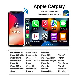 OneCarStereo Wireless CarPlay Adapter Apple CarPlay Dongle Mini for iPhone Convert Wired to Wireless for OEM Wired CarPlay Cars Model, Easy Plug and Play, Support Online Upgrade