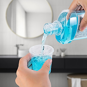 YEEHAW 3 oz Disposable Plastic Cups, 500 Pack, BPA-Free, Clear, Bathroom Mouthwash Cups, Ideal for Parties and BBQ