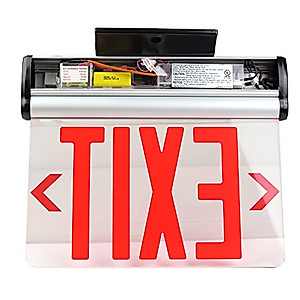 Kaito LED Edge-Lit Exit Sign with Backup Rechargeable Battery and Adjustable Panel, UL Listed