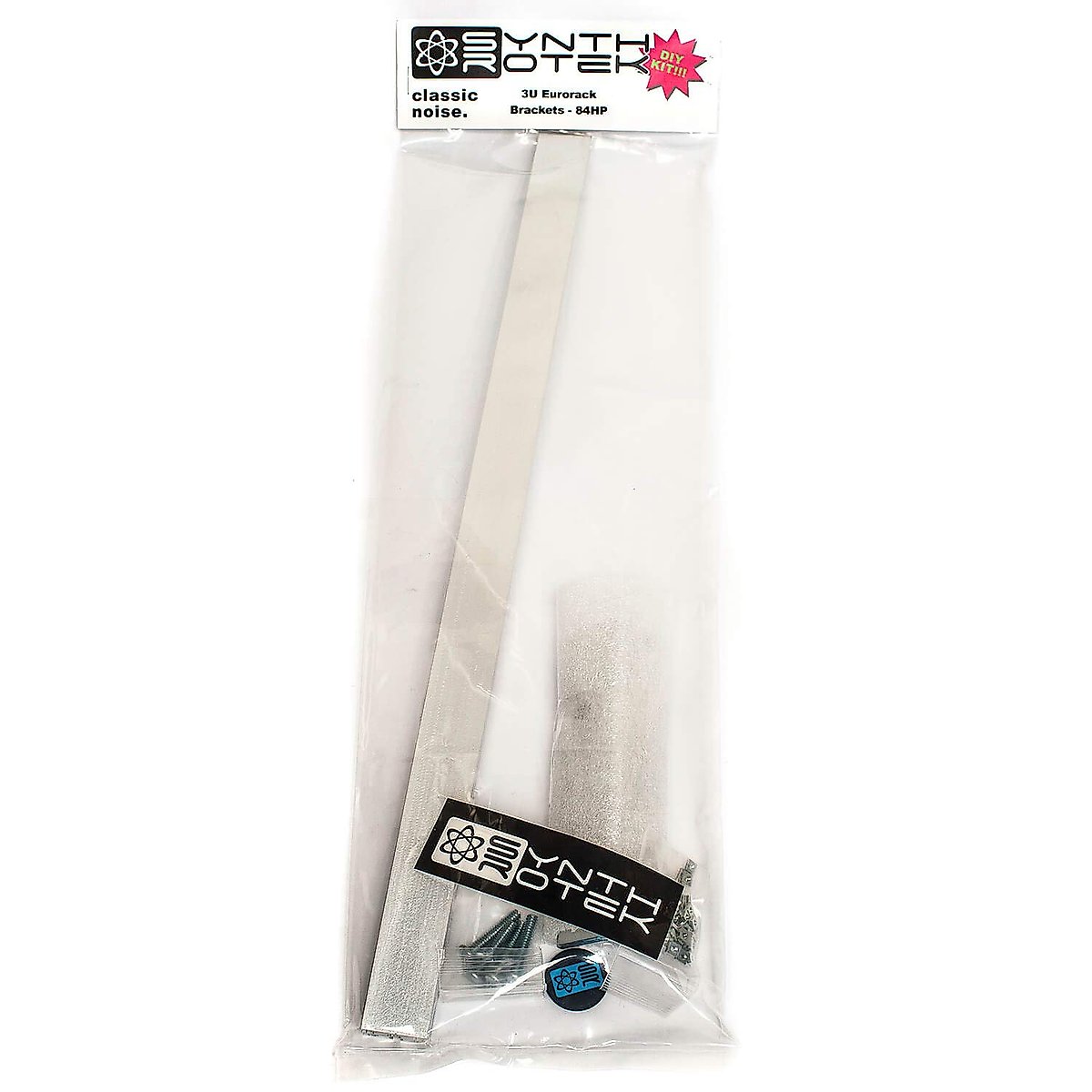 3U Eurorack Bracket Ears, 84HP Rails, Threaded Nut Strips by Synthrotek