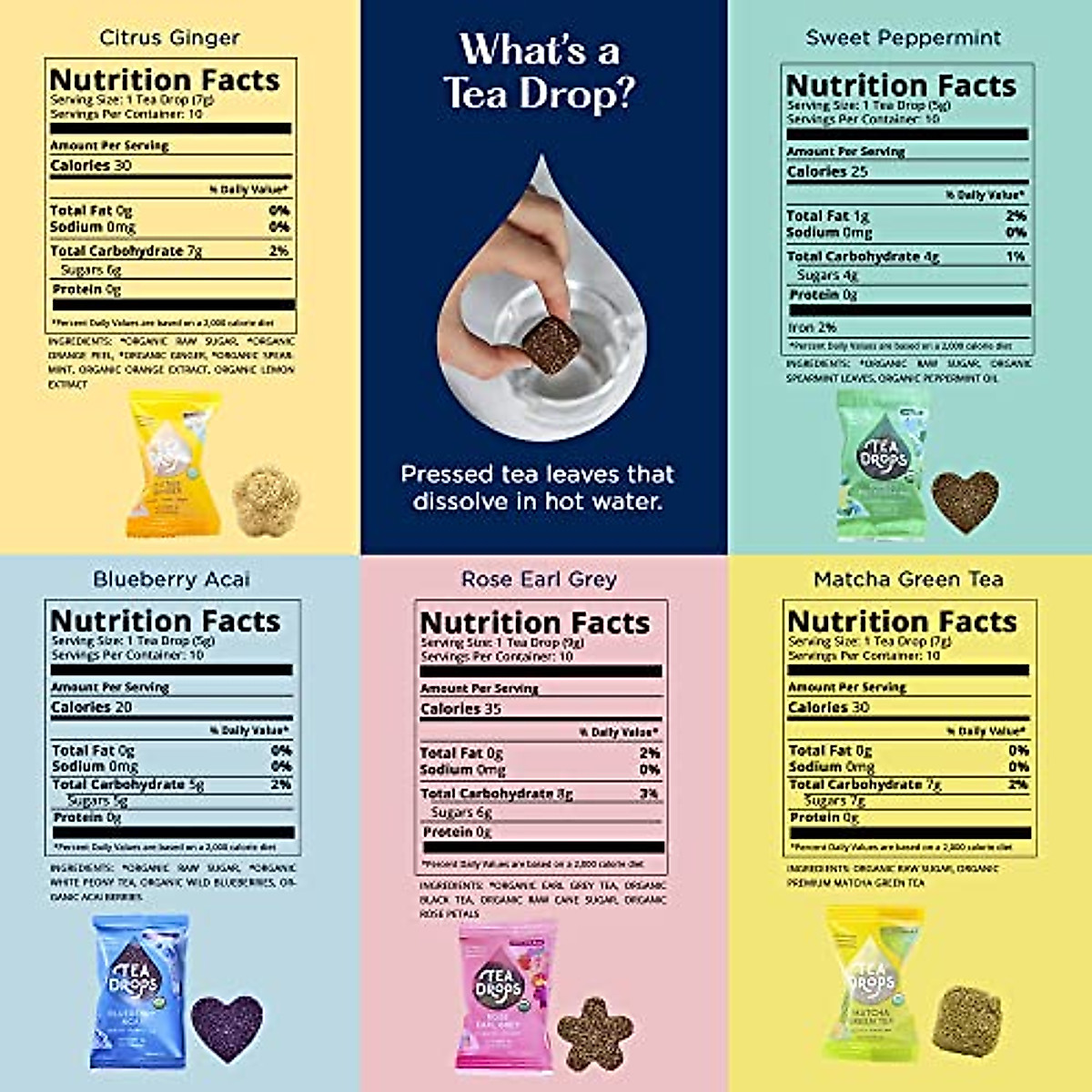 Tea Drops Sampler Box (8/box)