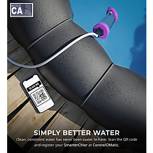 ControlOMatic SmarterSpa Saltwater Chlorine Generator with Automatic Chlorine Detection for Spas Up to 2000 Gallons