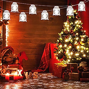 YUNLIGHTS Christmas Projector String Lights - 22.6FT 6PCS Lanterns in One String Lights for Indoor Outdoor Plug-in Christmas Snowflake Projection Lights for Christmas