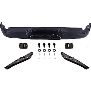 New Rear Step Bumper, Face Bar And Pad, w/Pad Provision, w/Mounting Bracket, Powdercoated Black, w/o SR5 Pkg Comaptible For Toyota Tacoma 2005-2015 TO1103114 5215104051-PFM