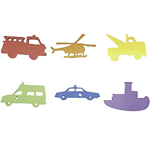 READY 2 LEARN Giant Stampers - Emergency Vehicles - Set of 6 - Easy to Hold Foam Stamps for Kids - Arts and Crafts Stamps for Displays, Posters, Signs and DIY Projects