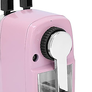 Pencil Sharpener, 8mm Diameter Manual Desk Pencil Sharpener Portable Professional Sketch Pencil Sharpener with Bracket for Kids School Classroom Home (Pink)