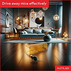 PATTLER® | 2 New Large Humane Mouse Trap for Indoor and Outdoor Home | Mechanical Reusable Live Mouse Traps Catch and Release Mice from Garden, Garage, Attic, Inn, Hotel | Orange | Pack of 2