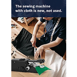 Handheld Sewing Machine, Mini Portable for Quick Stitching, Portable Sewing Machine Suitable for Home,Travel and DIY, Electric for Beginners - Black