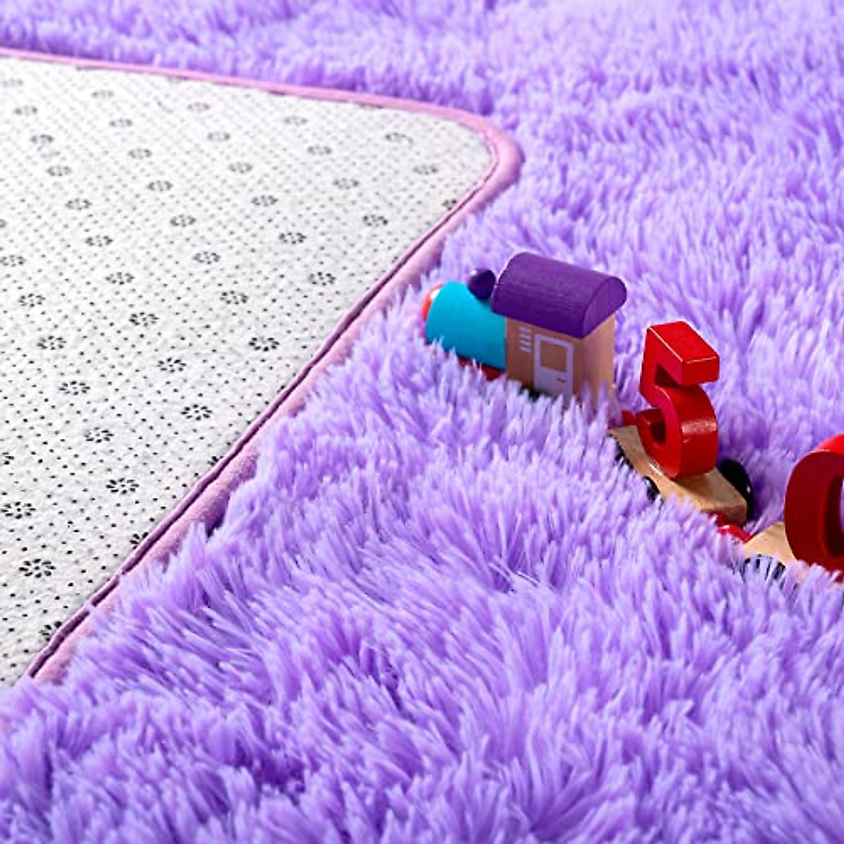 Noahas Fluffy Purple Rug for Living Room 8x10 Area Rugs,Thick Plush Shag Rug,Large Living Room Rugs,Big Fuzzy Carpet,Shaggy Rugs for Bedroom,Soft Comfy Kids Rugs Nursery Rug Living Room Decor