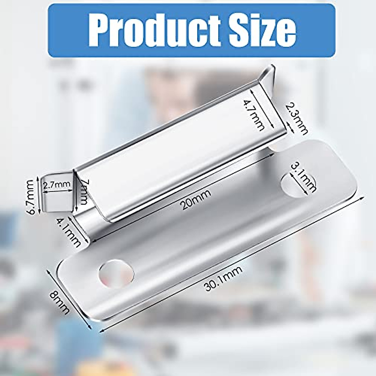 Hotop 16 Pieces Bed Clips Clamp Compatible with Ender 3 Pro, Ender 3 V2, Ender 3S, Ender 5 Pro, CR-20 PRO, CR-10S Pro and Other Creality 3D Printer, Stainless Steel Silver