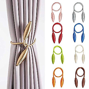 2 Pack Curtain Tiebacks, 2019 New Convenient Drape Tieback, Decorative Rope Holdback Holder for Home Office Decoration (Blue Ashes)