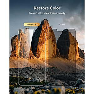 DIMONCOAT 4-PACK for iPhone 13 Pro Max/14 Plus Screen Protector [Auto Alignment Kit] Tempered Glass [10X Military Protection] Compatible 13Promax/14Plus 6.7" HD Diamonds Hard Film, Case Friendly