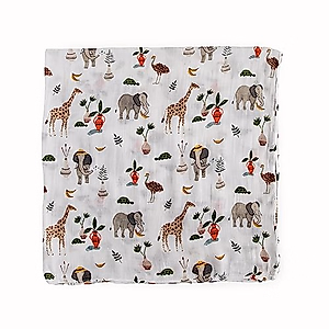 Little Unicorn Deluxe Muslin Swaddle Blanket | Rayon made from Bamboo | 47" x 47" | Unisex