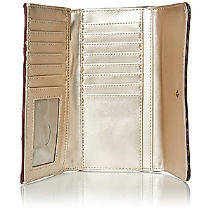 GUESS womens Katey Multi Clutch Wallet, Burgundy Multi, One size US
