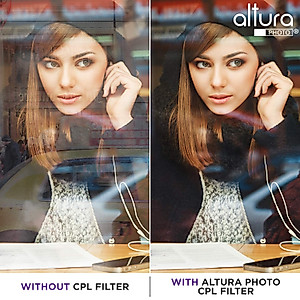 Altura Photo 55MM Lens Filter Kit - Includes 55MM ND Filter, 55MM Polarizer Filter, 55MM UV Filter - UV, CPL Polarizing Filter, Neutral Density for Camera Lens with 55MM Filters + Lens Filter Case