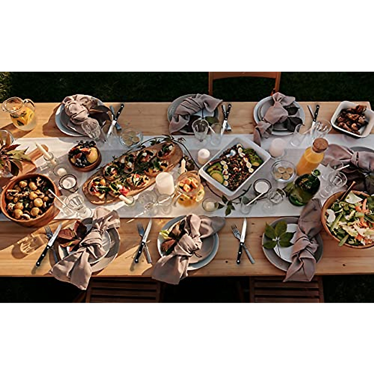 dearithe Serrated-Steak Knives Set of 12, Black Full-Tang Triple Rivet Steak Knife Sets, 4.5 Inch, For Kitchen Restaurant Tableware Camping ,Dishwasher Safe, Stainless Steel Sharp Blade