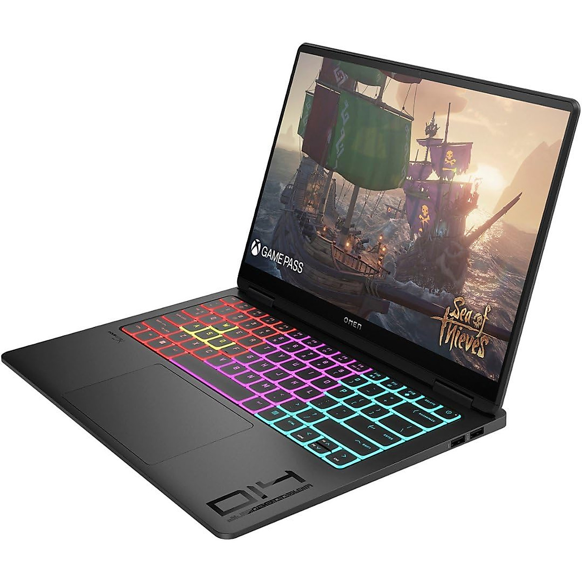HP OMEN Transcend Gaming Laptop 14.0" 120 Hz OLED 2.8K (16-CoreIntel Ultra 9-185H, GeForce RTX 4070 8GB, 32GB LPDDR5X, 1TB SSD, RGB KYB, Thunderbolt 4, WiFi 6E, Win 11 Home) w/DKZ USB Port Expander